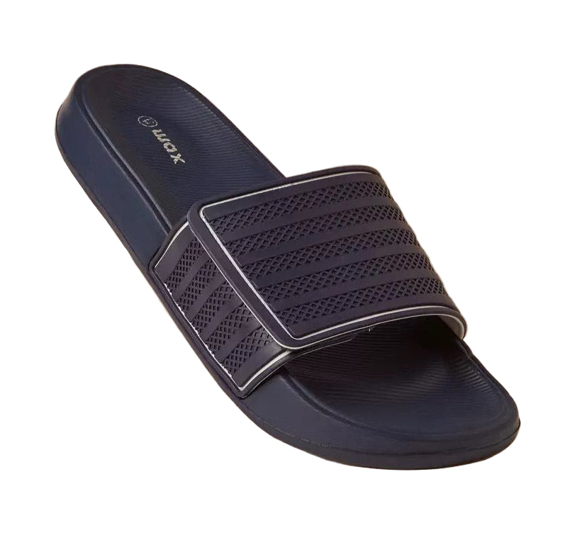 Max Textured Slides Blue for Men